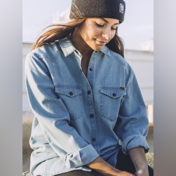Roxy | Tops | Roxy Rain Weather Denim Shirt | Poshmark